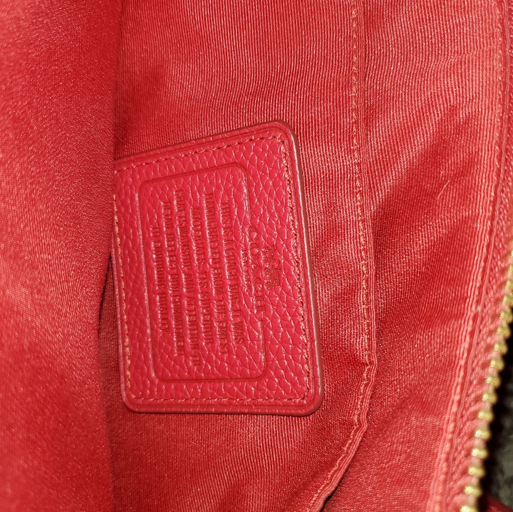Bright Red Coach Crossbody - Gem